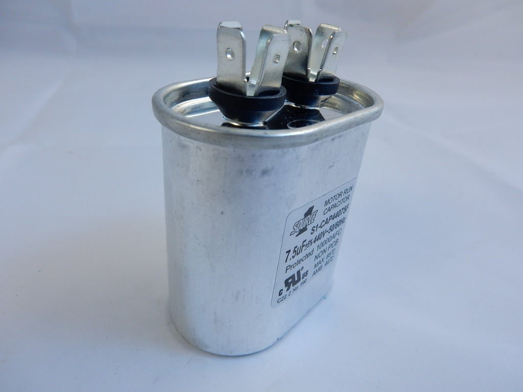 S1-CAP44075F SOURCE ONE SINGLE RUN CAPACITOR 7.5uF/440V FLAT ...